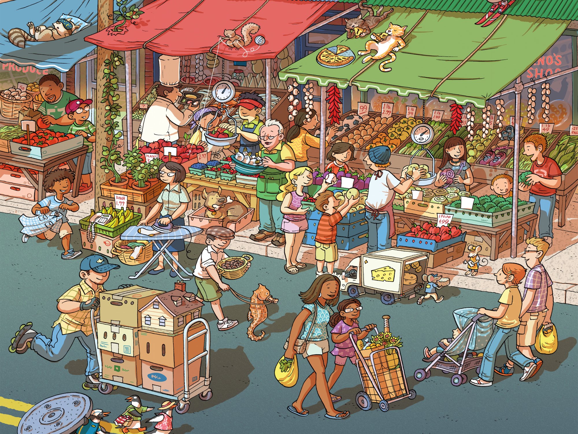 Solve City Farmer's Market jigsaw puzzle online with 352 pieces