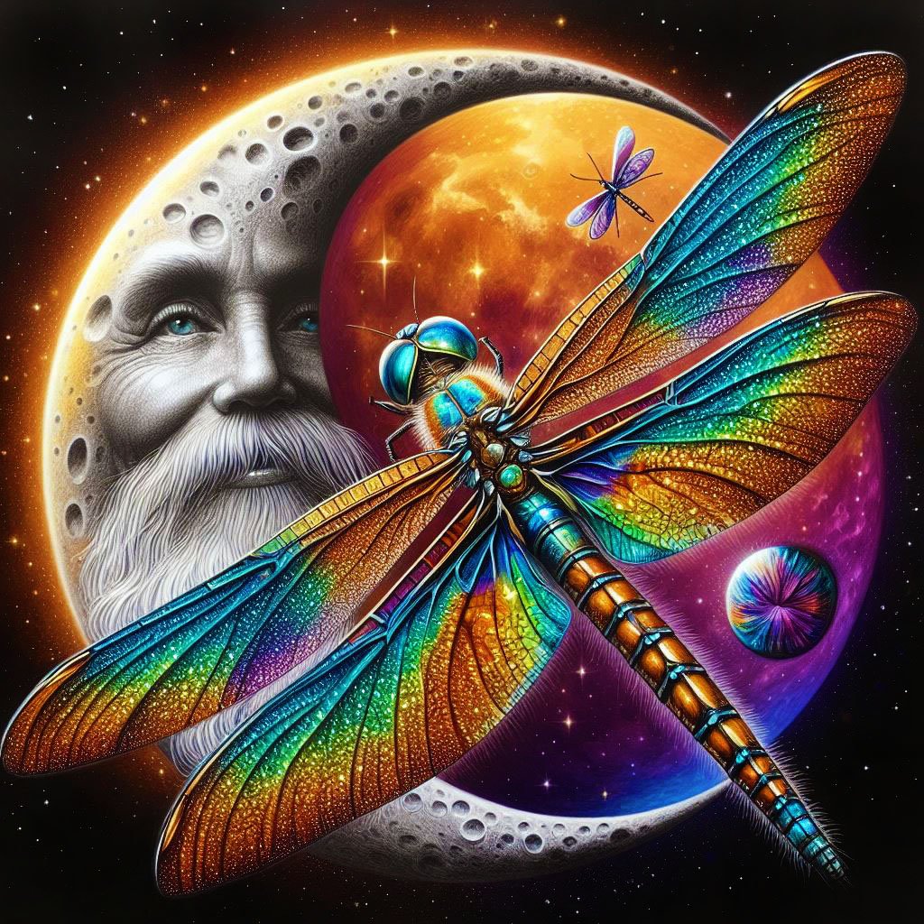 Solve Rishi the Moon being visited by a beautiful dragonfly jigsaw ...