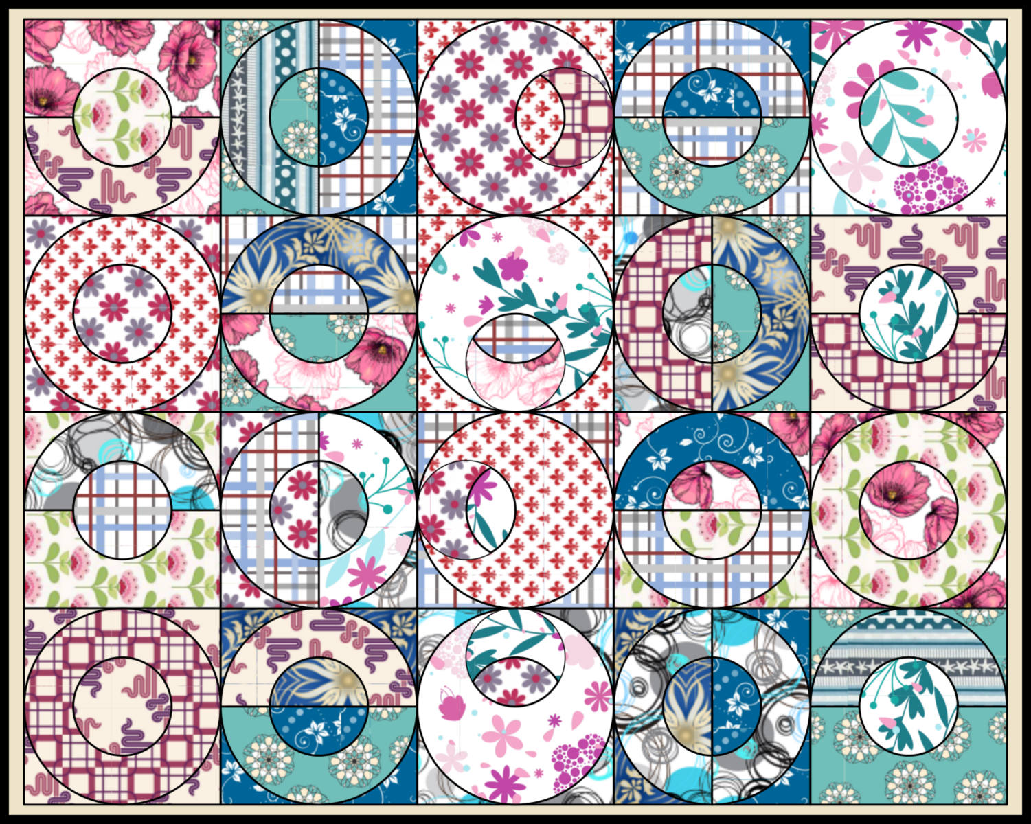 Solve Circular patterns jigsaw puzzle online with 396 pieces
