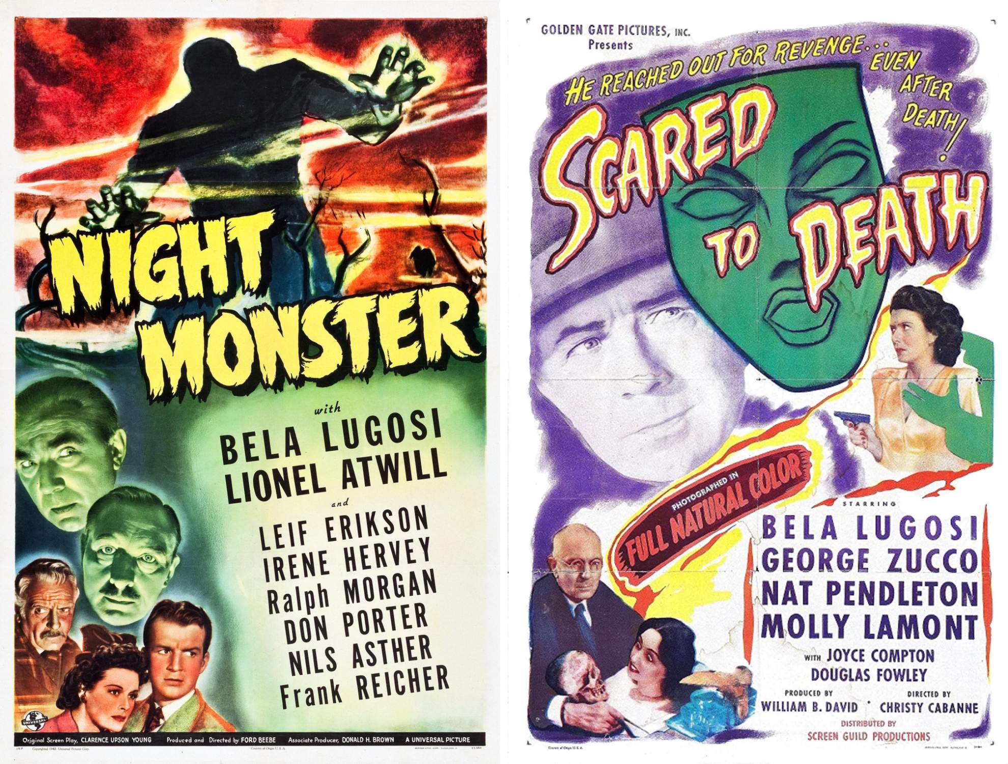 Solve Night Monster ~ 1942 ~ Scared to Death ~ 1946 jigsaw puzzle ...