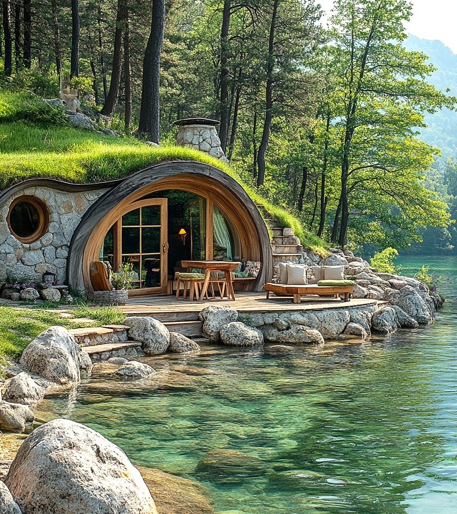 Solve Unusual Get-Away House by the Water.... jigsaw puzzle online with ...