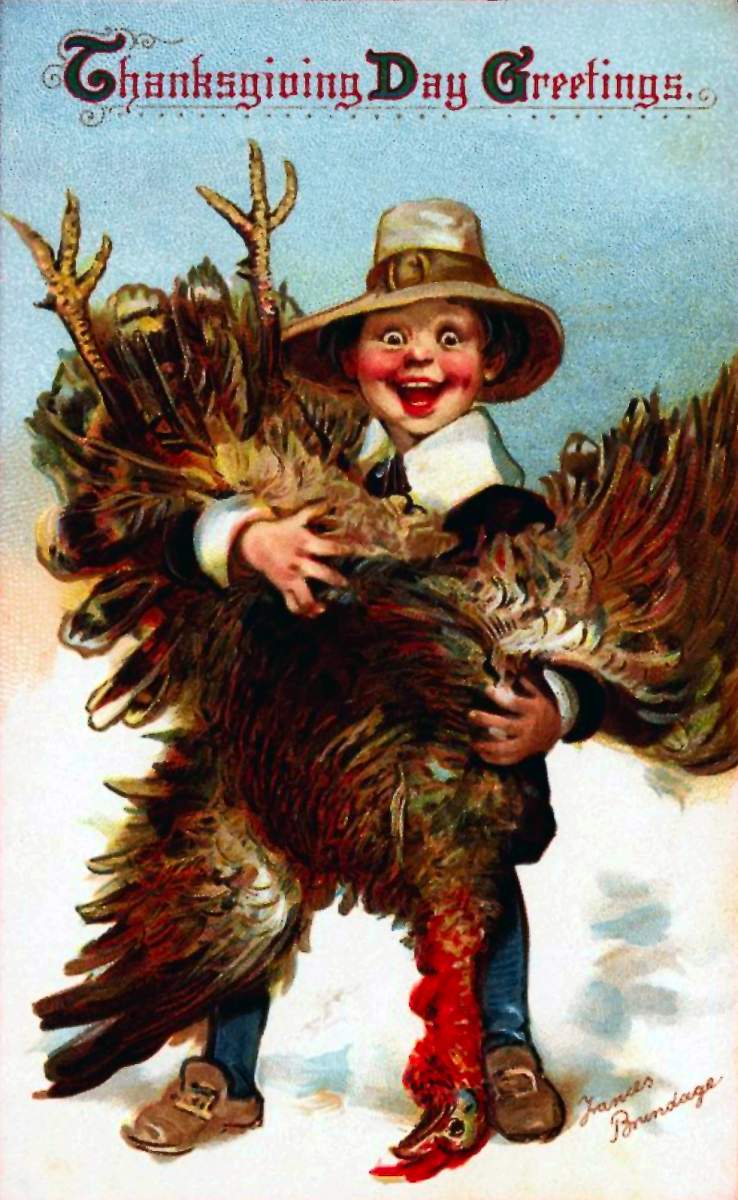Solve Thanksgiving Day Greetings, postcard by Frances Isabelle Lockwood ...