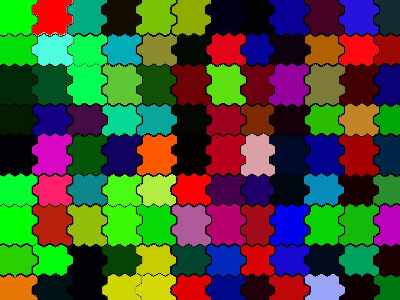 Solve Wavy Puzzle Pieces jigsaw puzzle online with 108 pieces