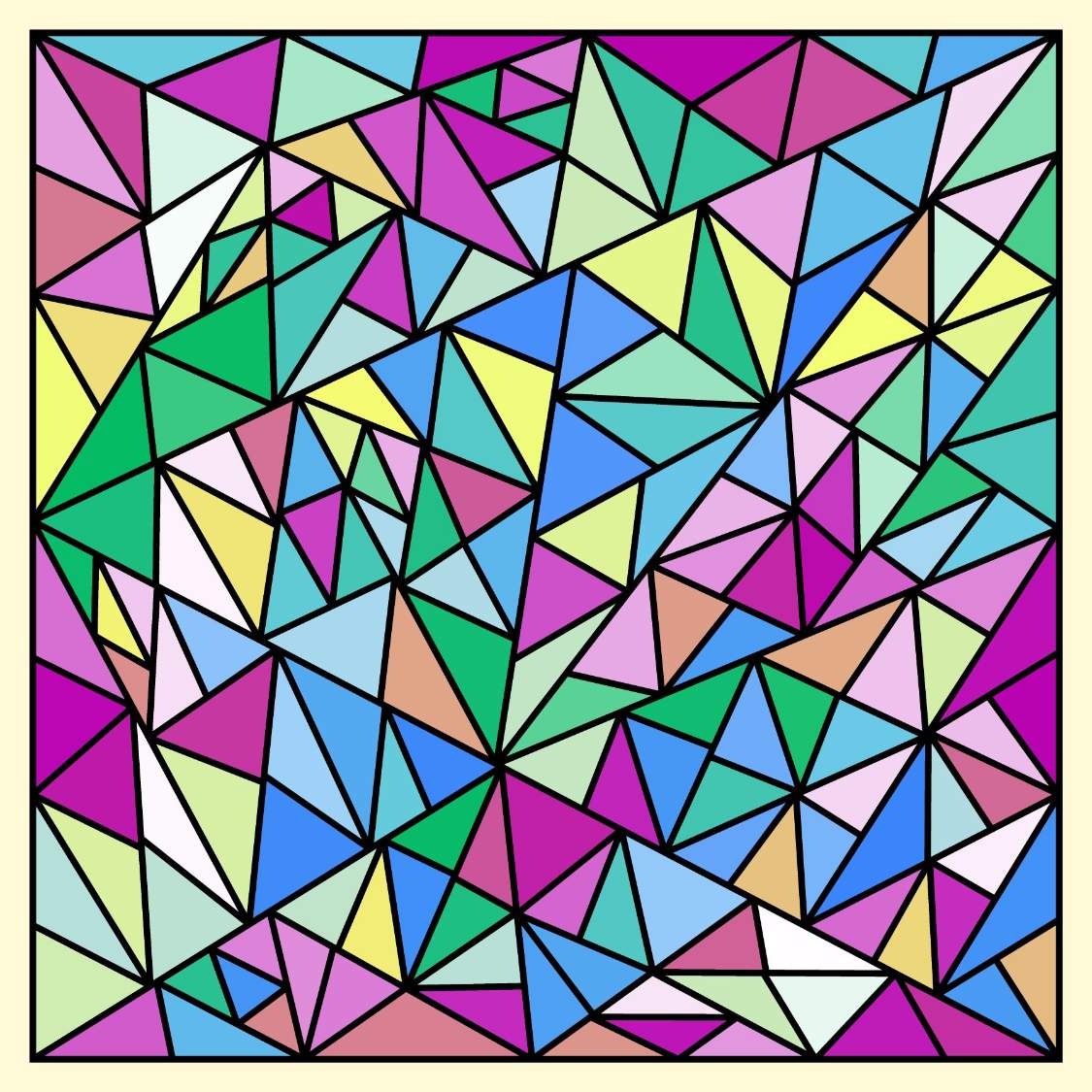 Solve 200 Triangles jigsaw puzzle online with 81 pieces