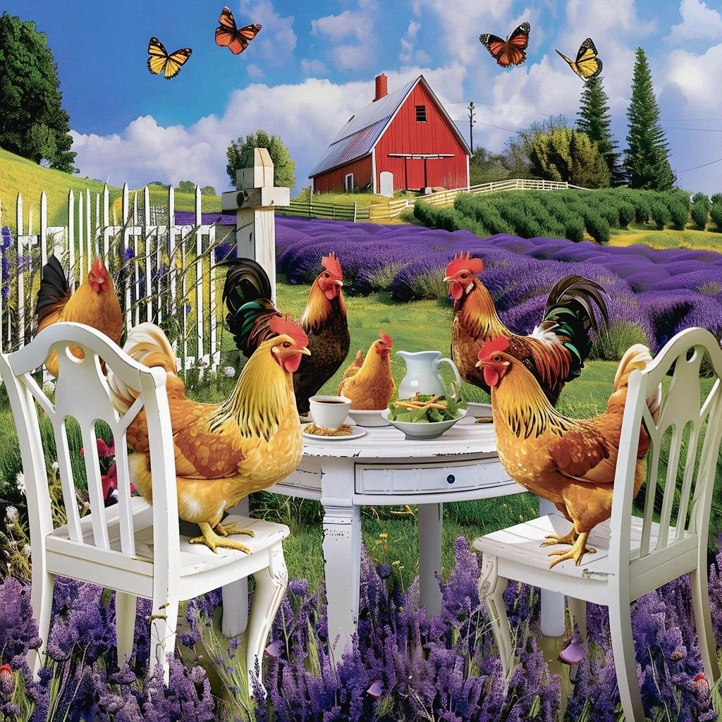 Solve Spotkanie wśród lawendowych pól jigsaw puzzle online with 144 pieces