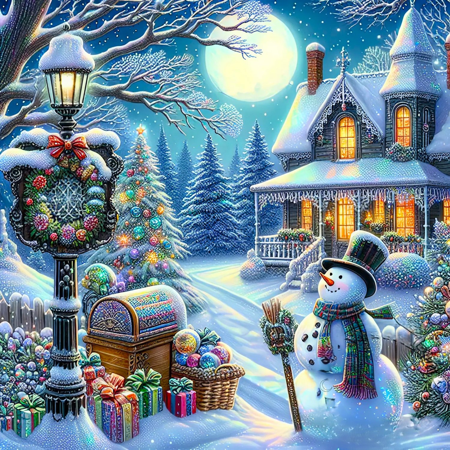 Solve Snowman 1 jigsaw puzzle online with 100 pieces