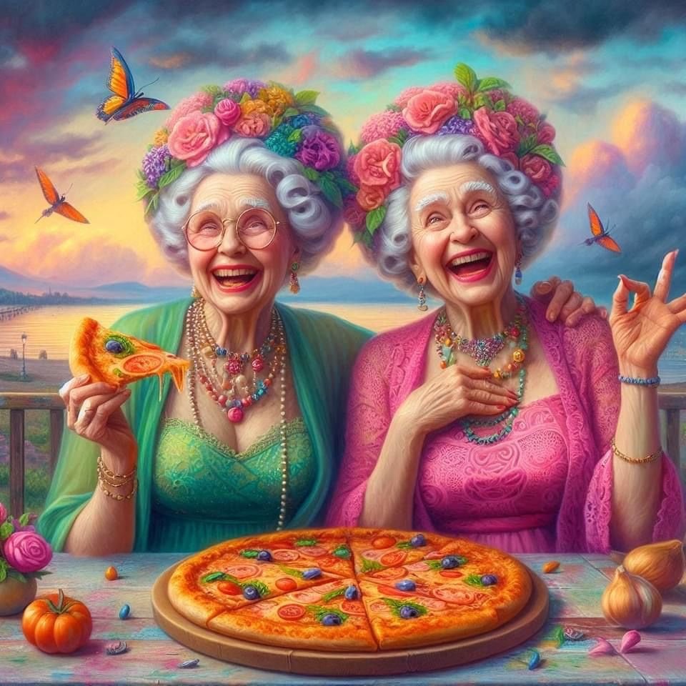 Solve Sharing the Pizza jigsaw puzzle online with 81 pieces