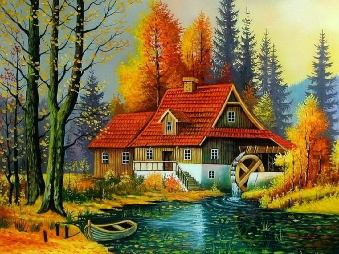 Jigsaw Puzzle | The Old Mill | 204 pieces | Jigidi