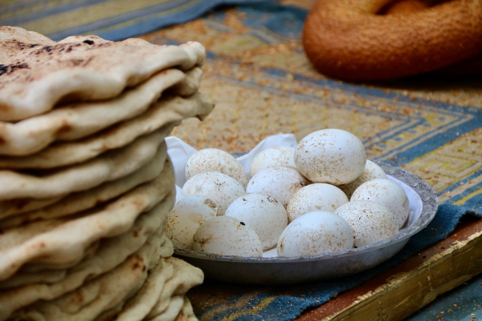 Solve Taboon bread, baked eggs and ka'ak bread. jigsaw puzzle online ...
