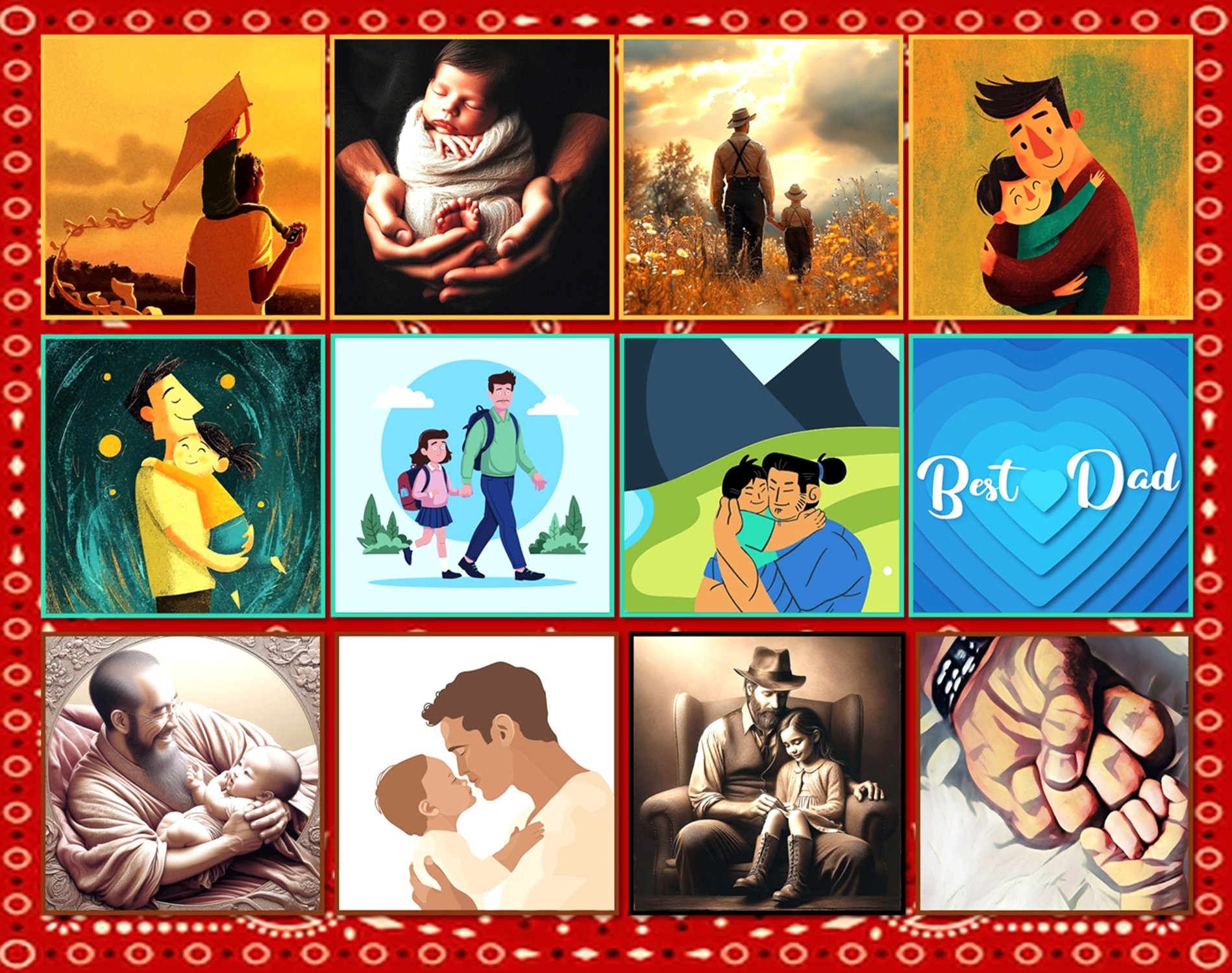 Solve Dad's Day jigsaw puzzle online with 80 pieces