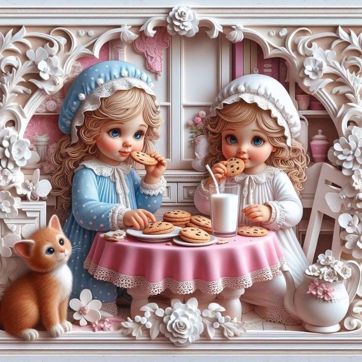 Solve Milk & Cookies jigsaw puzzle online with 49 pieces