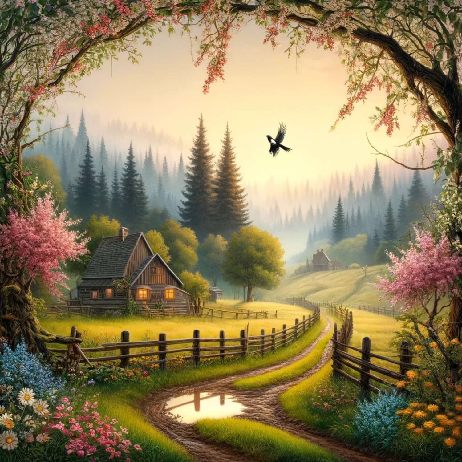 Solve Country Roads jigsaw puzzle online with 100 pieces