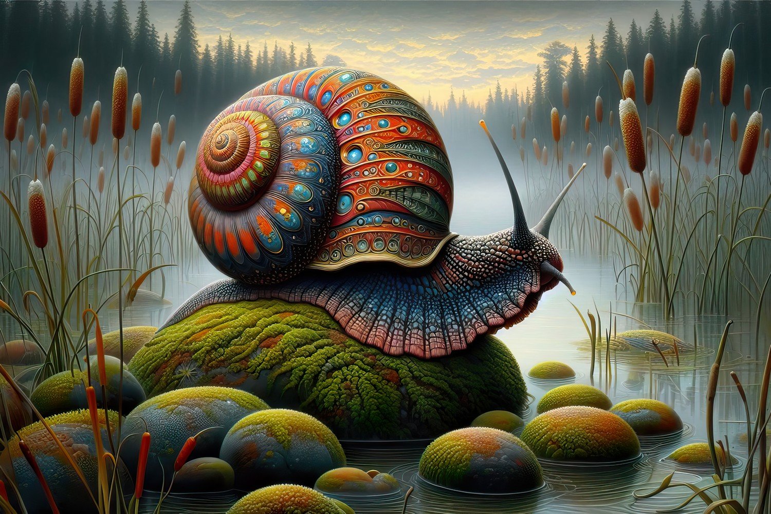 Solve snail 06 jigsaw puzzle online with 40 pieces