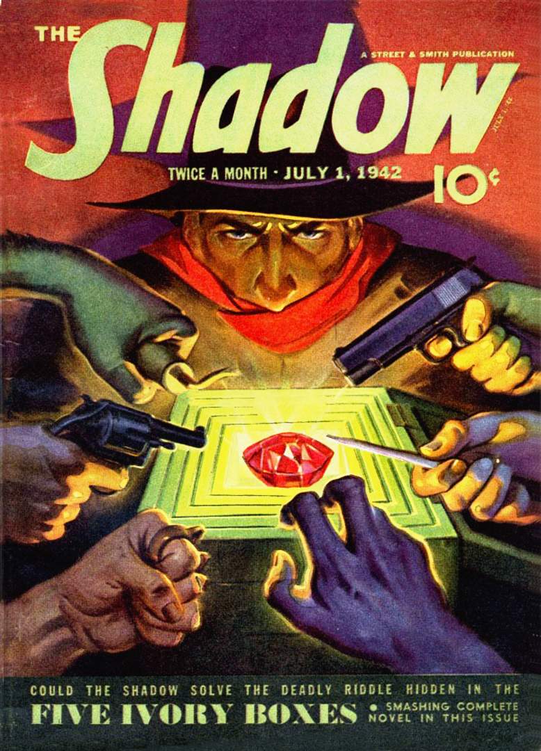 Solve The Shadow, July 1942, cover by Jerome Rozen (American, 1895 ...