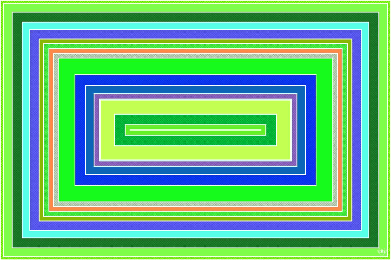 Solve Concentric Rectangles!! ~ M jigsaw puzzle online with 96 pieces