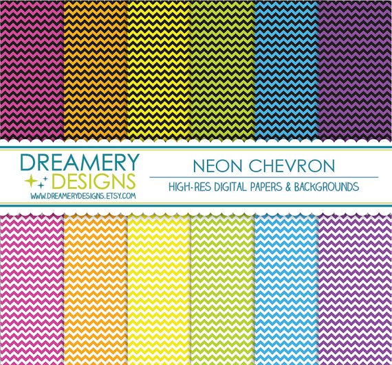Solve Neon Chevron jigsaw puzzle online with 72 pieces