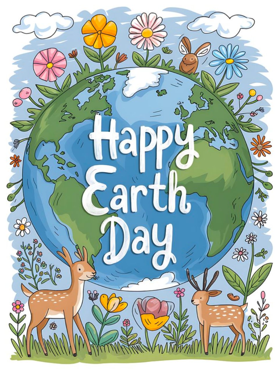 Solve Happy Earth Day jigsaw puzzle online with 48 pieces