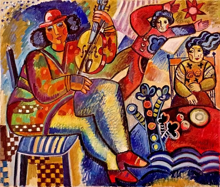 Solve Marc Frankel Artwork - 'Le Violinniste' jigsaw puzzle online with ...