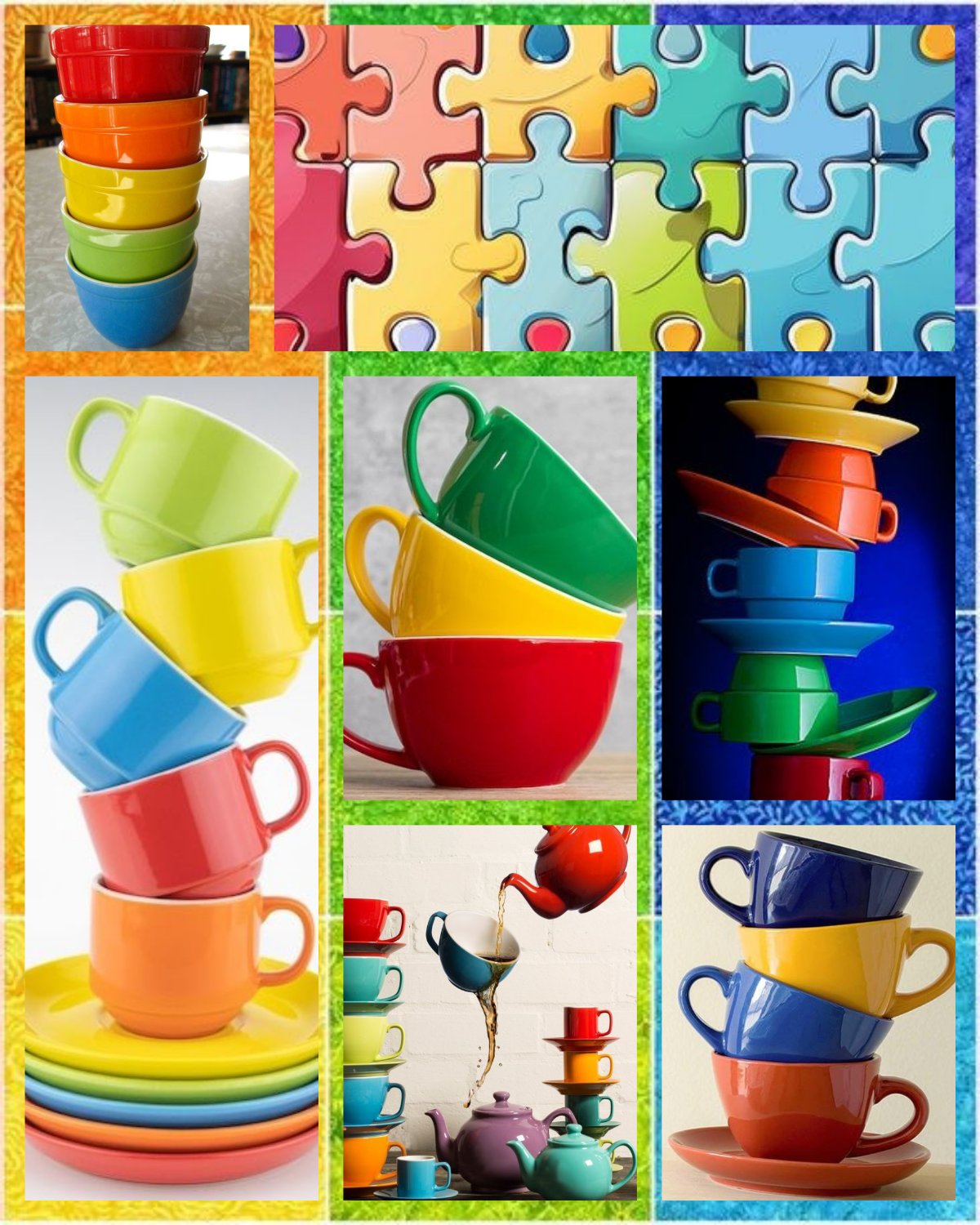 Solve Stax of Cups (1,583) jigsaw puzzle online with 80 pieces