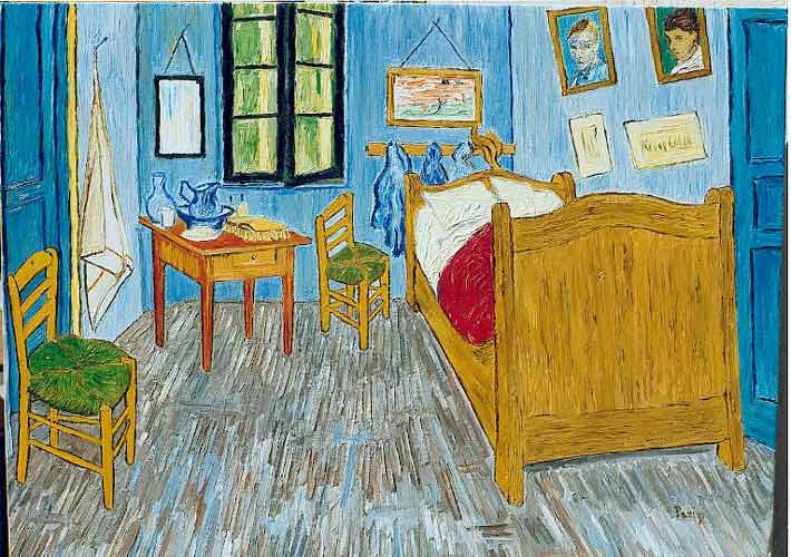 Solve la stanza van gogh jigsaw puzzle online with 88 pieces