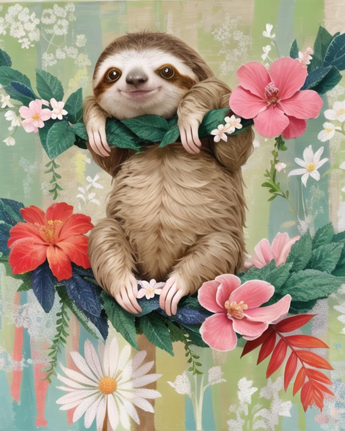 Solve Cute Sloth Chillin * jigsaw puzzle online with 320 pieces