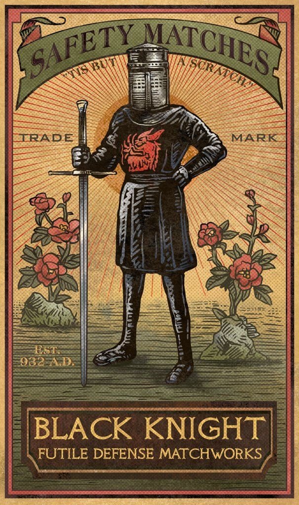 Solve "Black Knight" Safety Matches 1988 jigsaw puzzle online with 112 ...