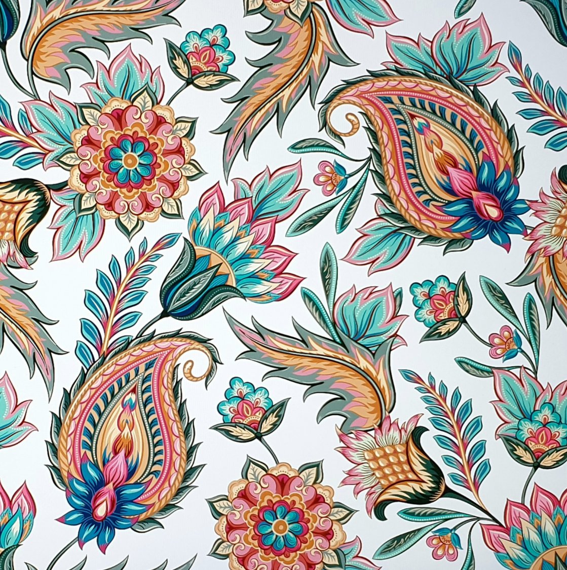 Solve WILDFLOWER PAISLEY jigsaw puzzle online with 25 pieces