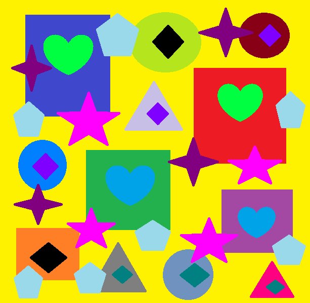 Solve Jumbled Geometric Doodle jigsaw puzzle online with 64 pieces