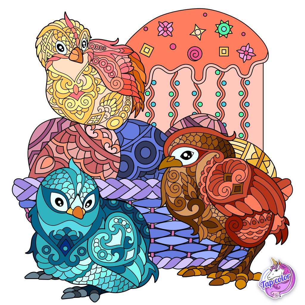 Solve Easter Eggs and Chicks jigsaw puzzle online with 144 pieces