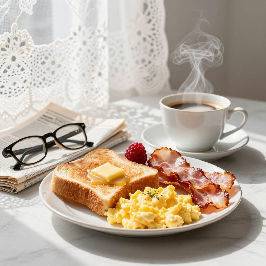 Solve Breakfast jigsaw puzzle online with 49 pieces
