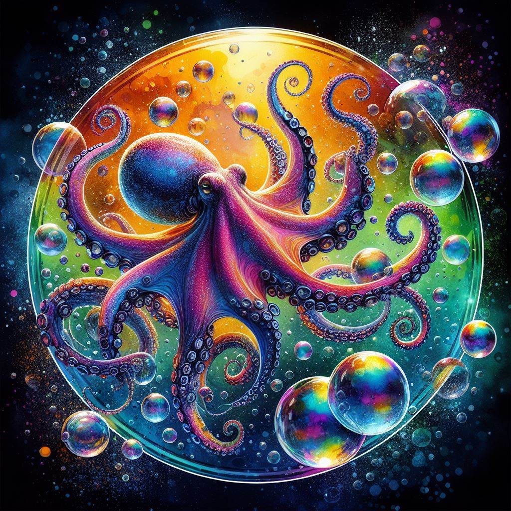 Solve Global octopus jigsaw puzzle online with 64 pieces