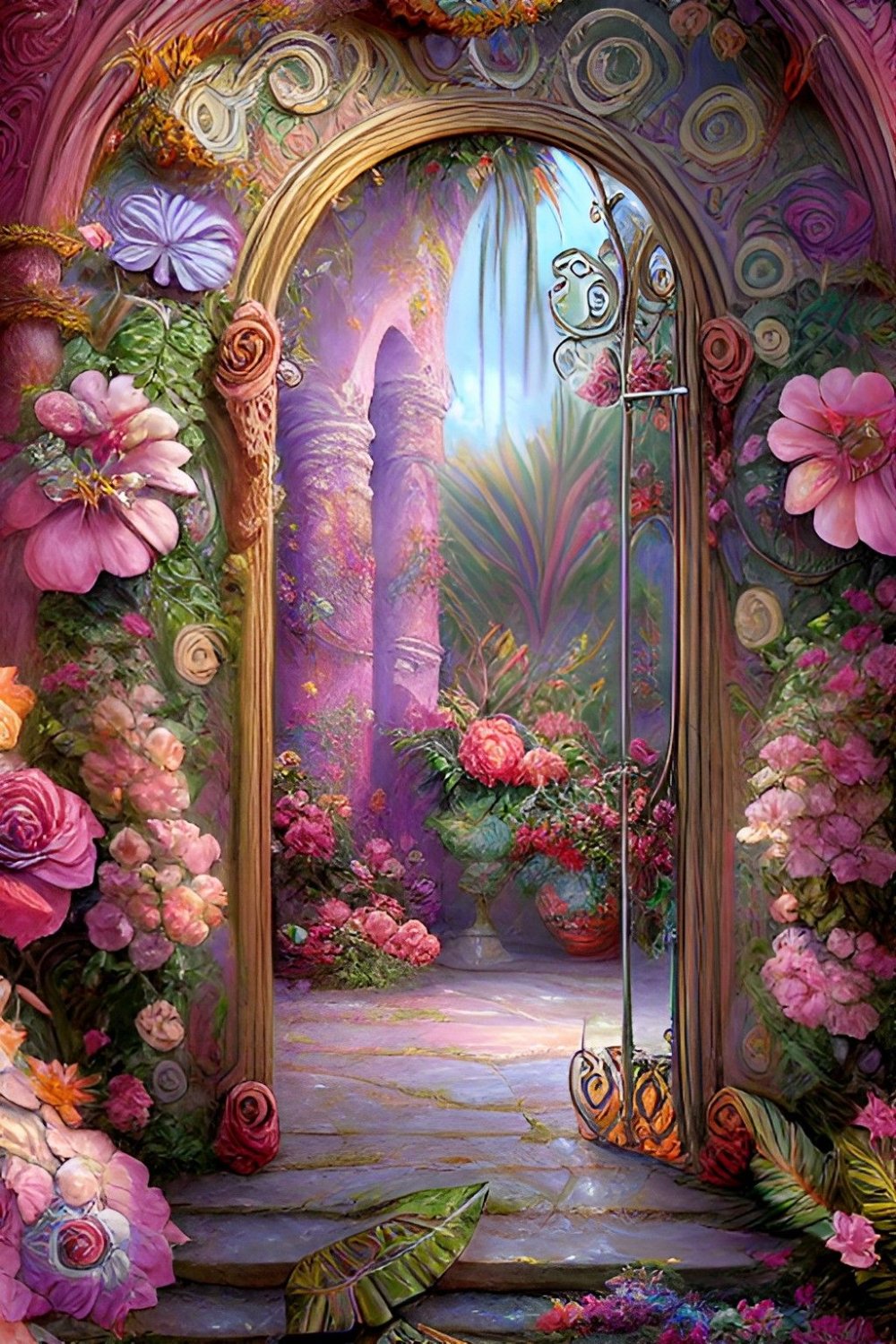 Solve Garden Arch jigsaw puzzle online with 96 pieces
