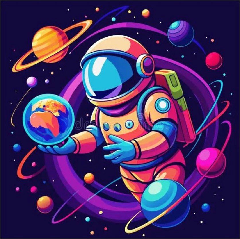 Solve "Earth Capture in Space" jigsaw puzzle online with 49 pieces