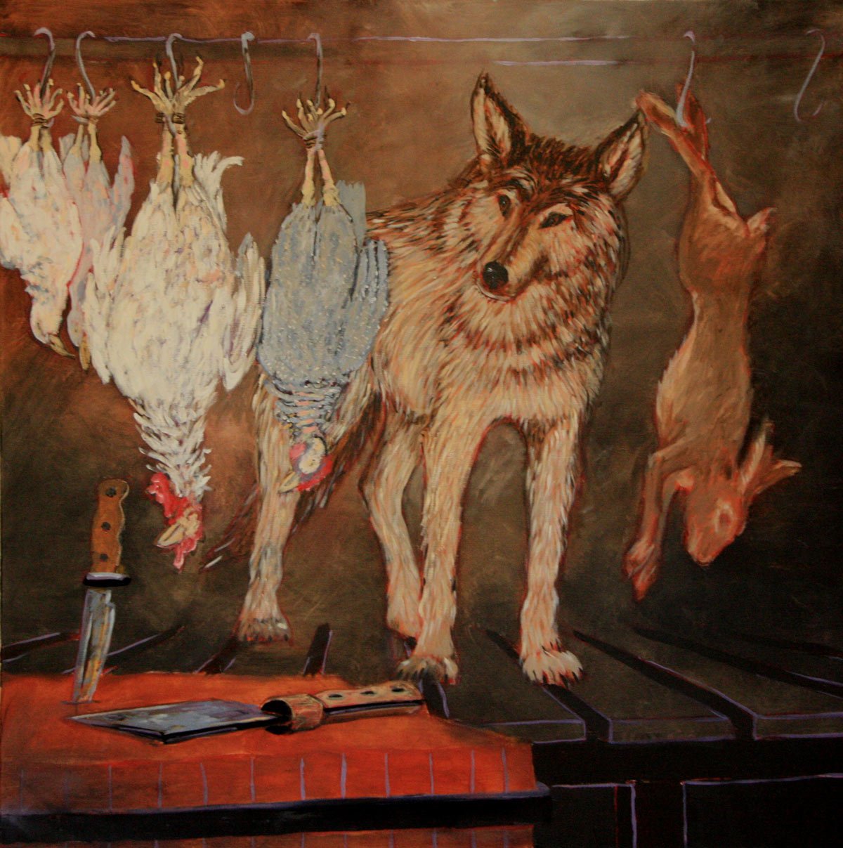 Solve Allan Wolfe Tasker "Wolf In Kitchen Bourke" jigsaw puzzle online ...