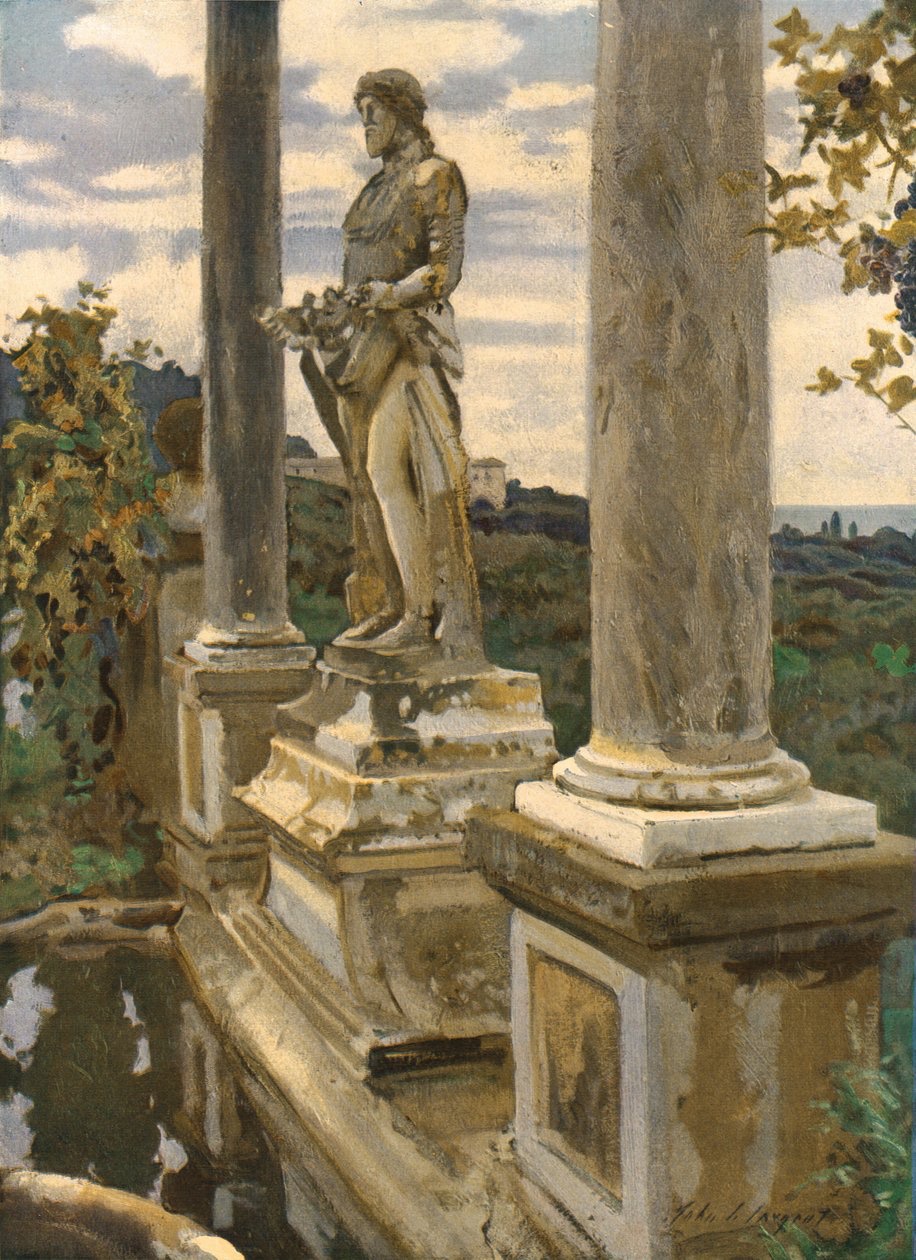 Solve John Singer Sargent - Statue von Vertumnus in Frascati, 1907 ...