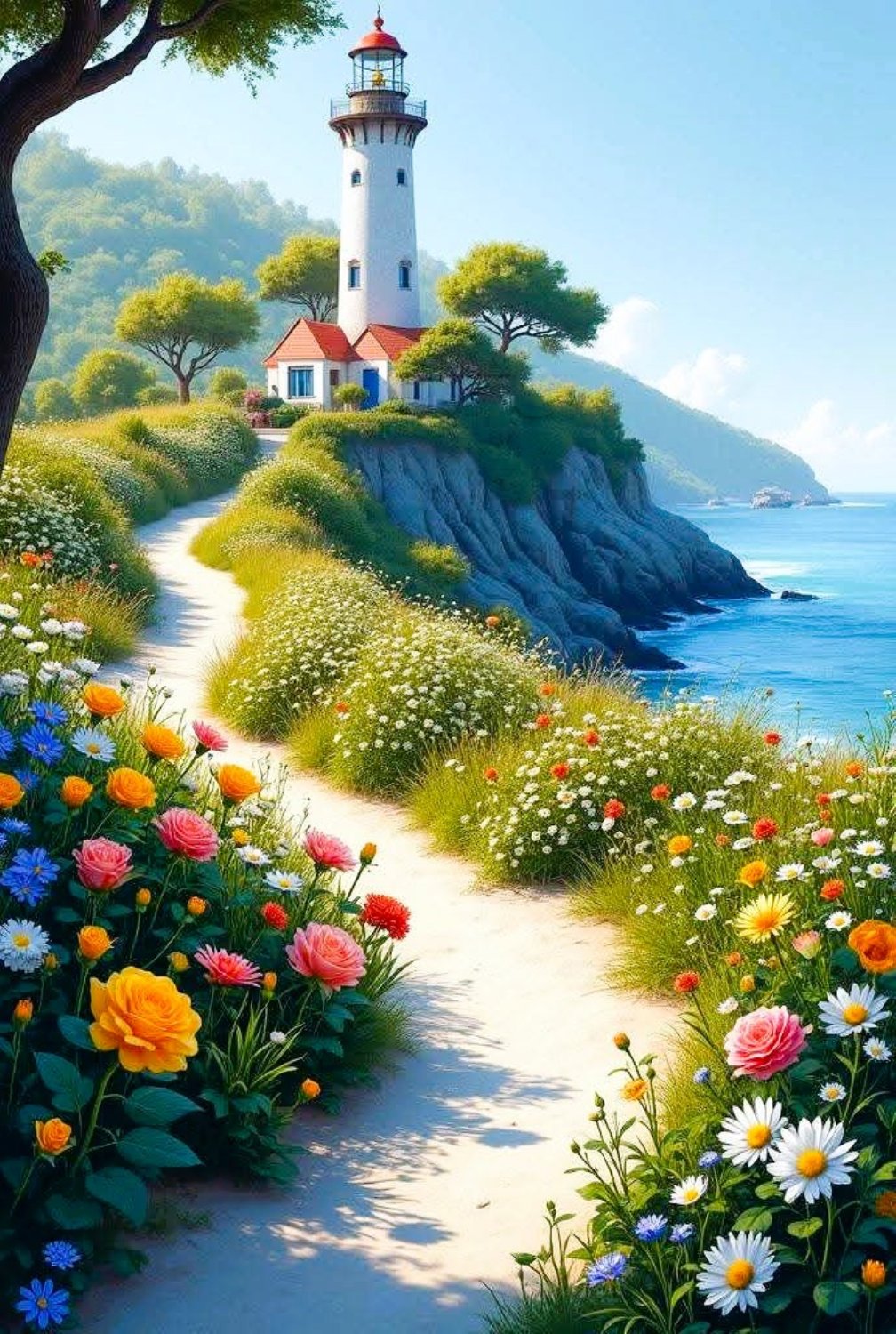 Jigsaw Puzzle | 96 pieces | Pathway to Lighthouse | Jigidi