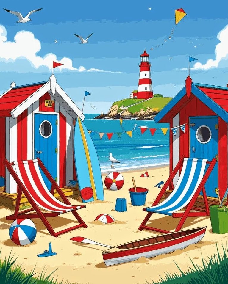 Solve On beach (the number of pieces can be changed from 12 to 195 ...