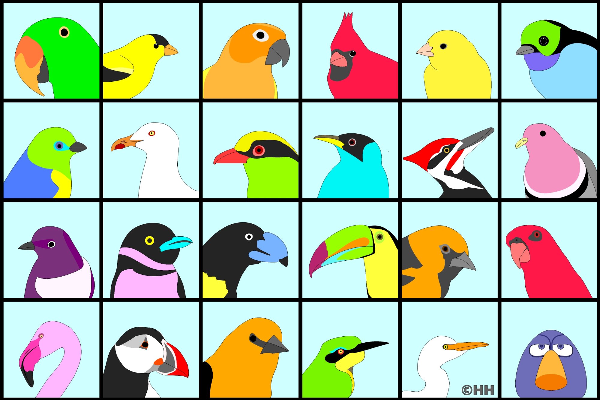 Solve birds jigsaw puzzle online with 198 pieces