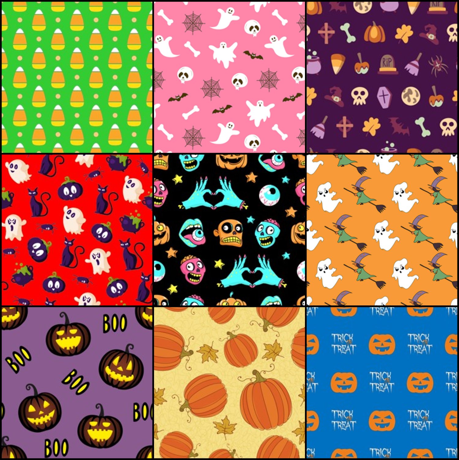 Solve Halloween patterns 11 jigsaw puzzle online with 81 pieces
