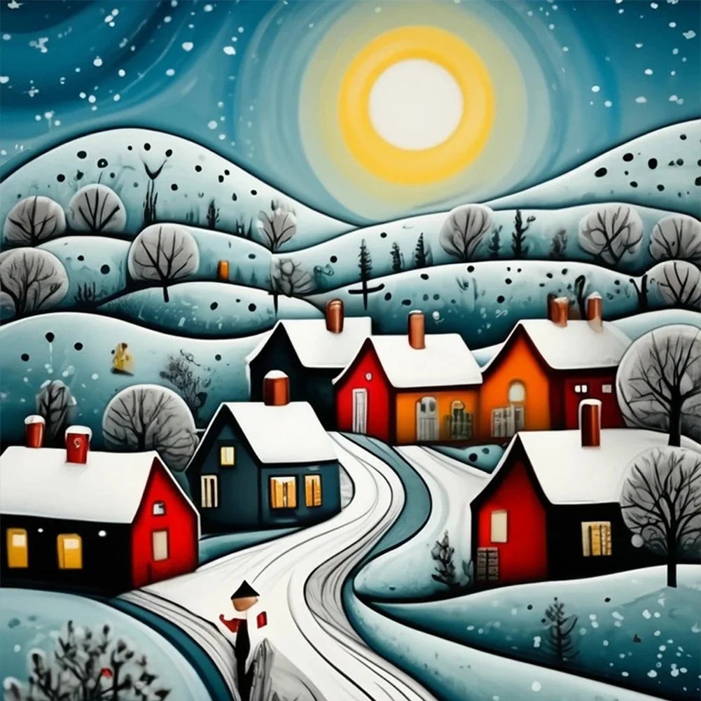 Solve Winter Scene jigsaw puzzle online with 100 pieces