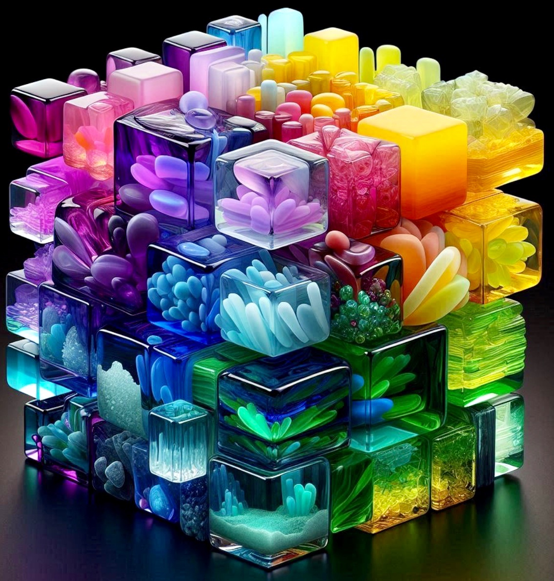 Solve Goodie Blocks jigsaw puzzle online with 49 pieces