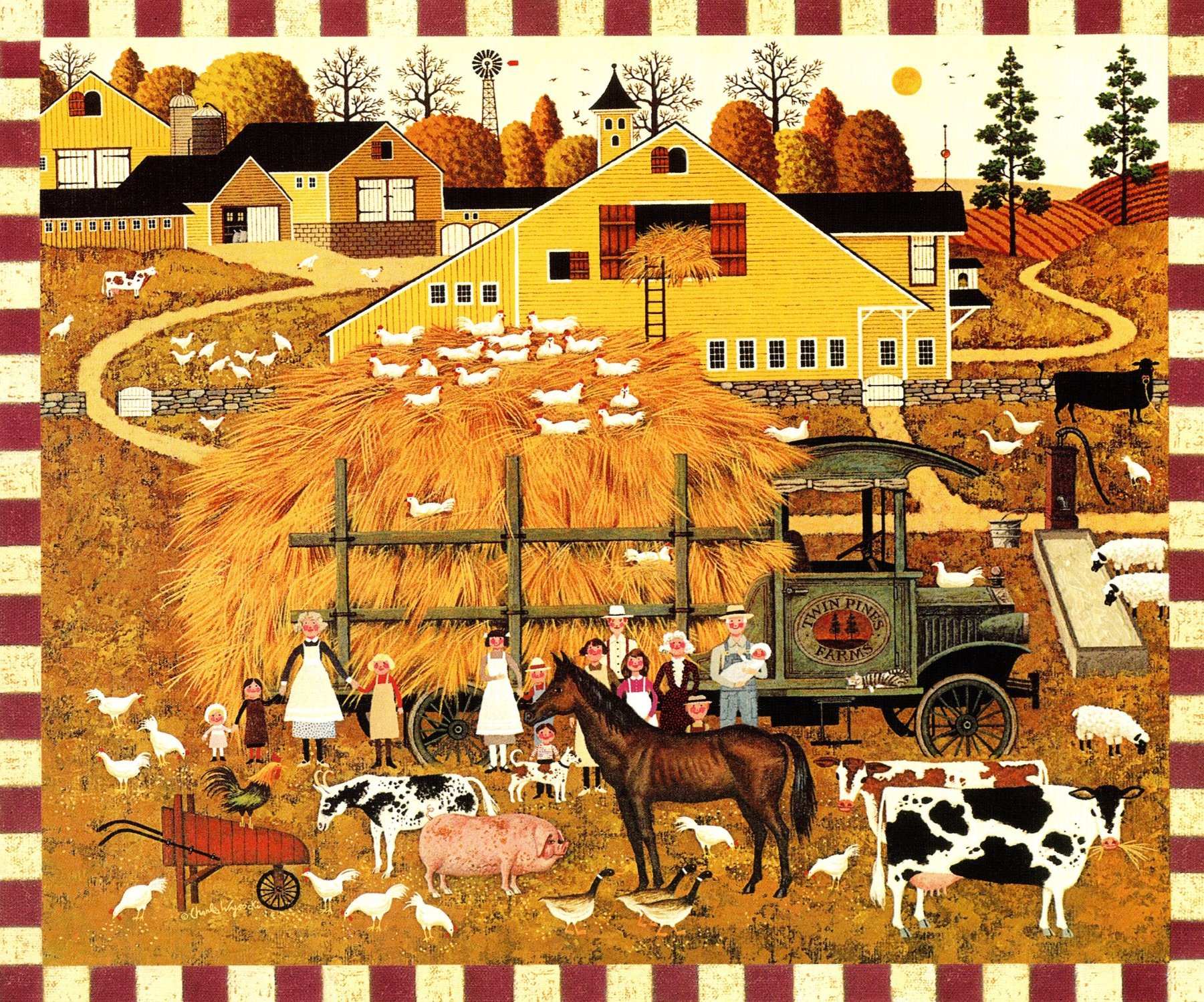 Jigsaw Puzzle | 195 pieces | Twin Pines Farms {Charles Wysocki} | Jigidi