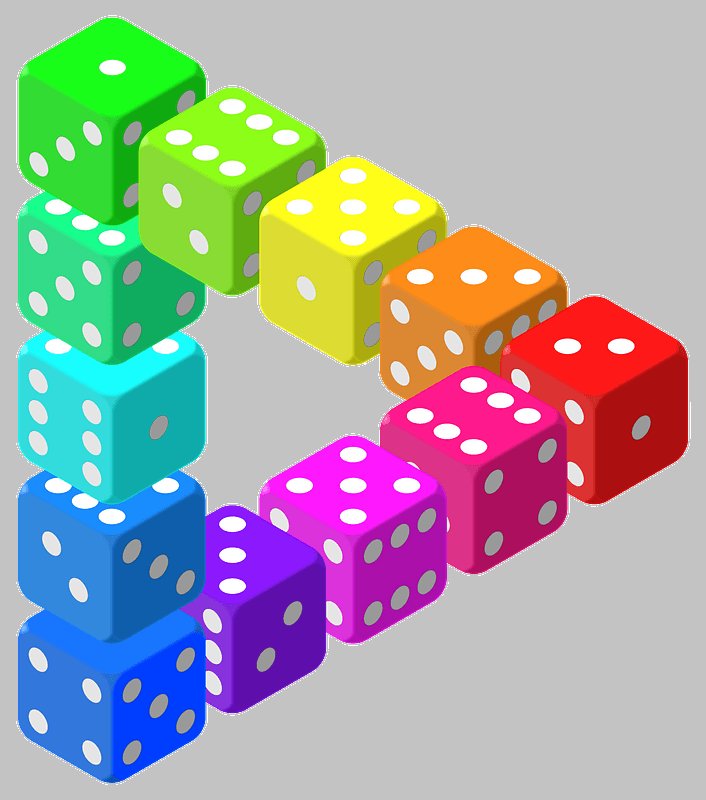 Solve CA 1347 - dice triangle (optical illusion) When top is also the ...