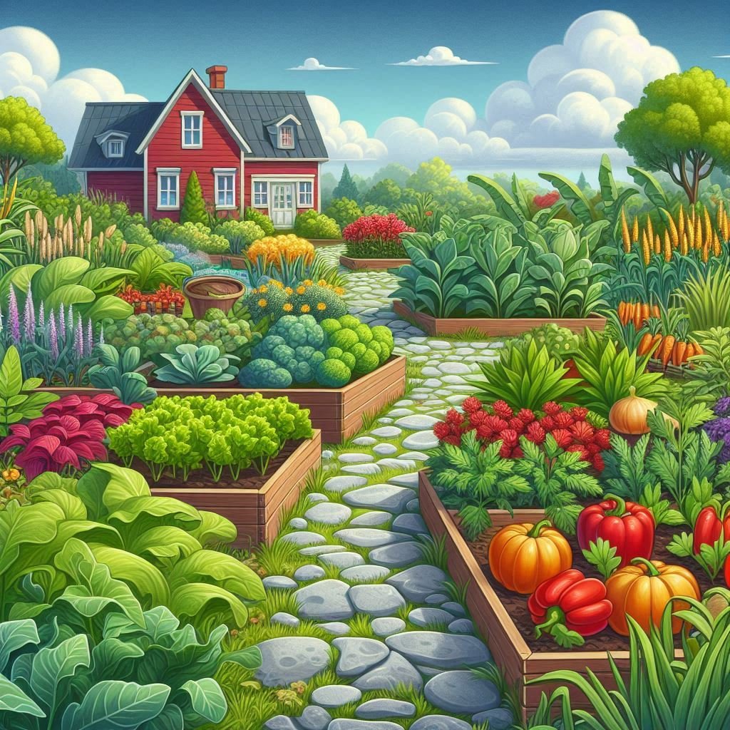 Solve Vegetable Garden jigsaw puzzle online with 49 pieces