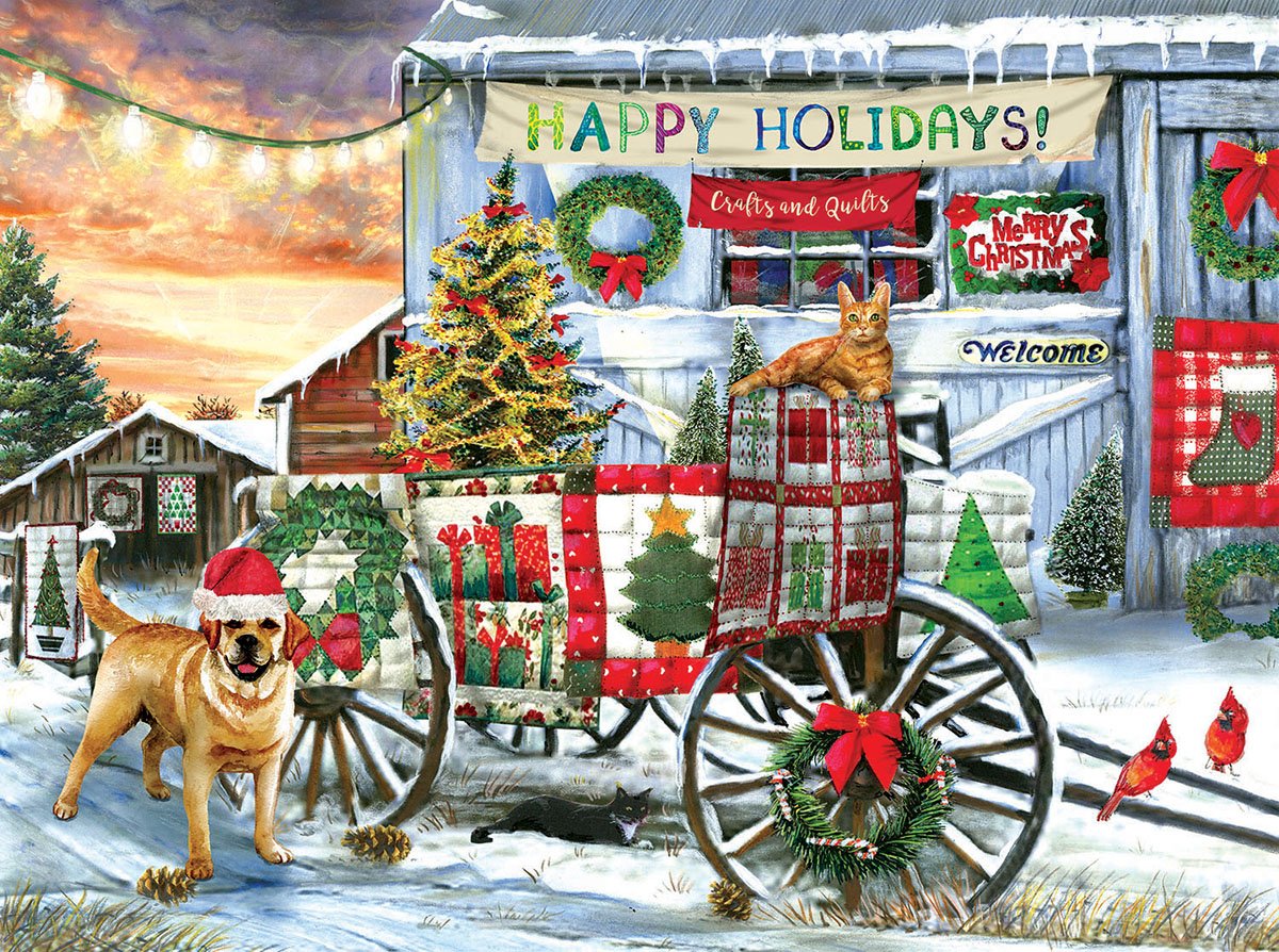 Solve Holiday Wagon (Small) jigsaw puzzle online with 48 pieces