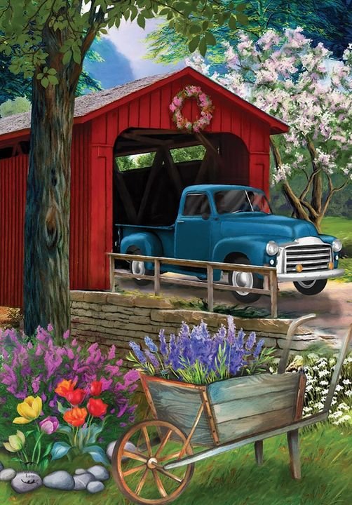 Solve covered bridge jigsaw puzzle online with 96 pieces
