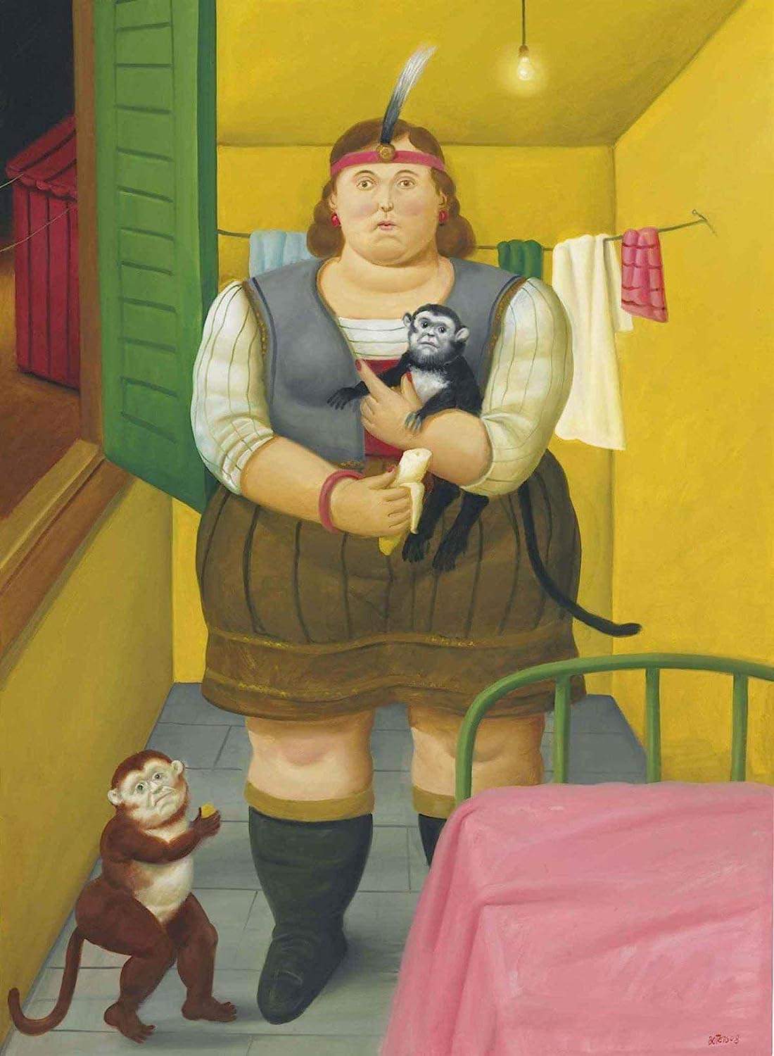 Solve Fernando Botero Circus girl jigsaw puzzle online with 140 pieces
