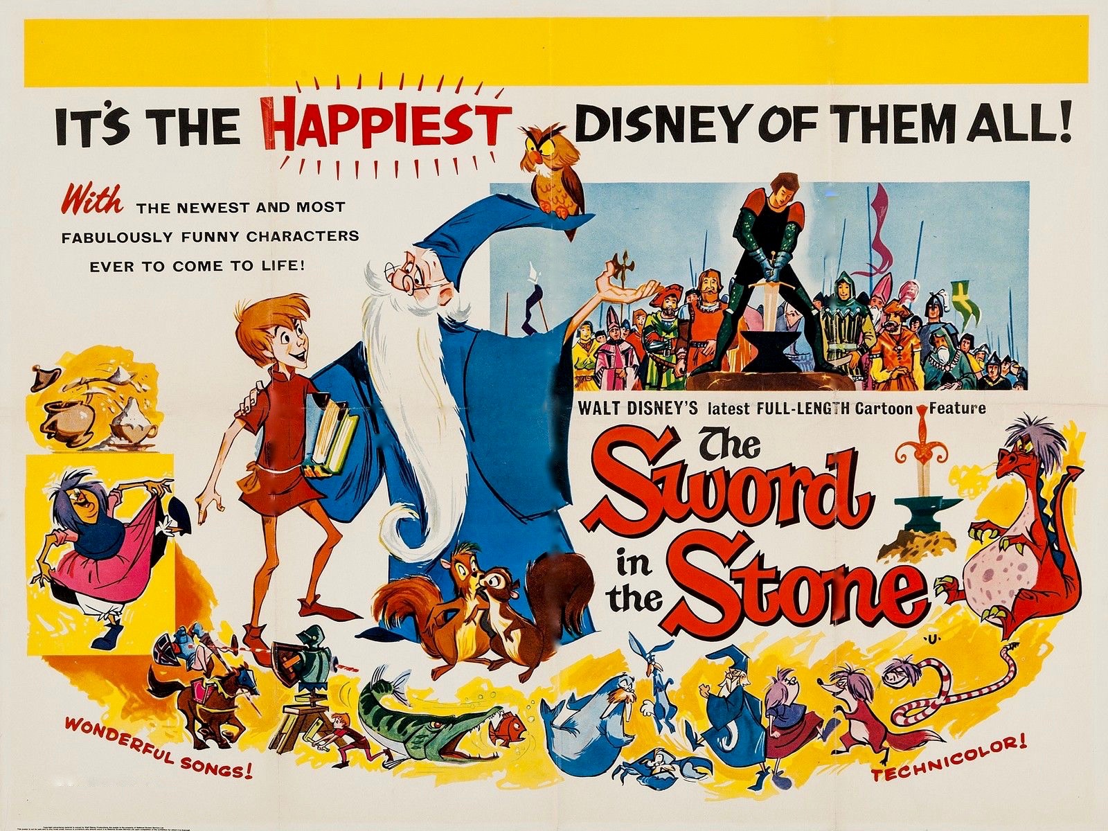 Solve Walt Disney’s THE SWORD IN THE STONE - 1963 POSTER jigsaw puzzle ...