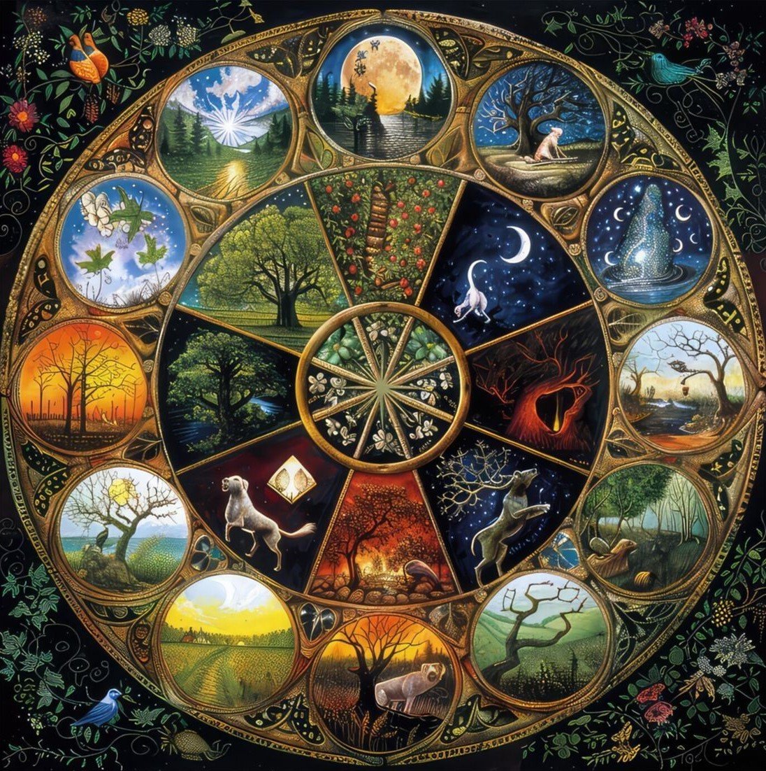 Solve Wheel of Nature jigsaw puzzle online with 144 pieces