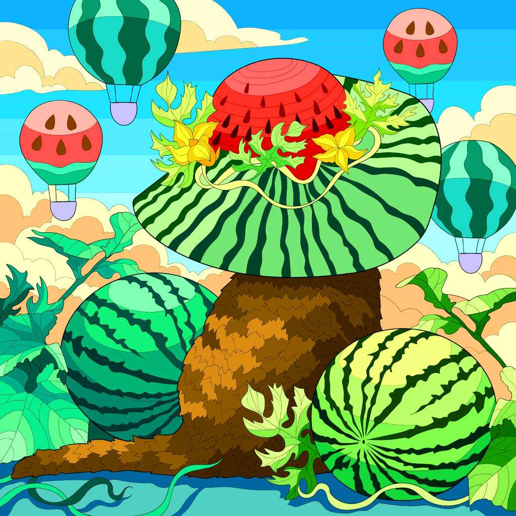 Solve A Watermelon Day jigsaw puzzle online with 64 pieces